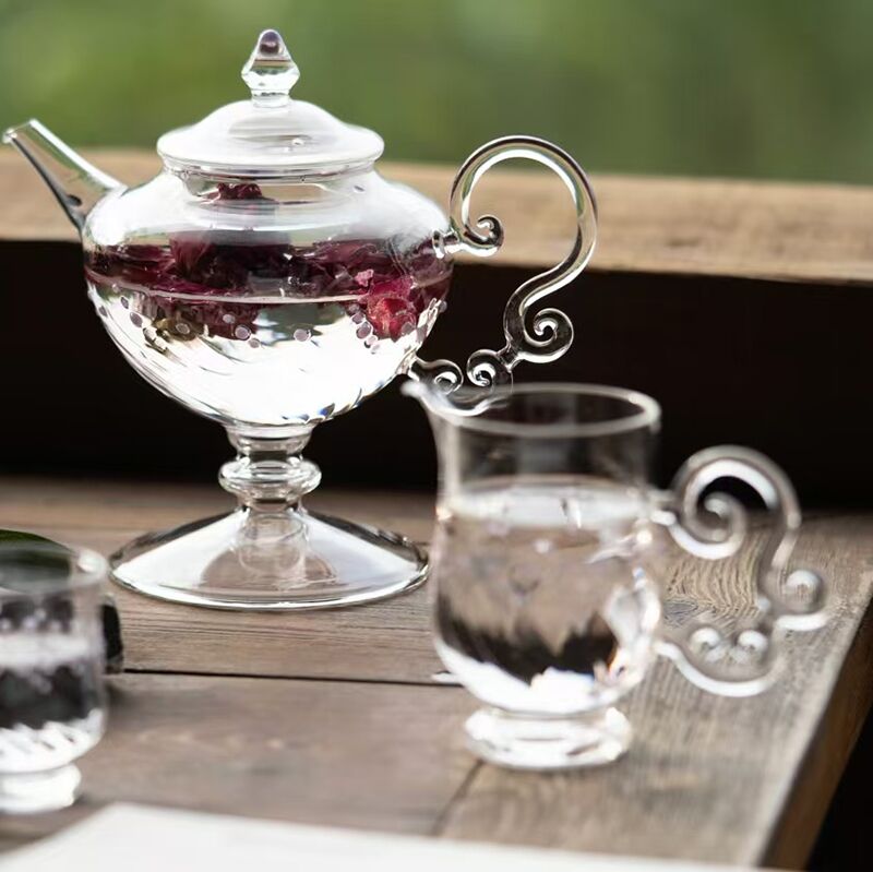 Classtic Glass teapot and tea cup - jyflameglass.com